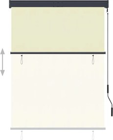 Venkovní roleta 120 x 250 cm krémová 145965