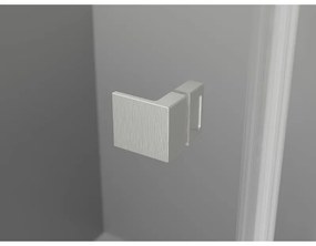 Mexen Lunar, L půlkruhový sprchový kout naklápěcí doleva 100 x 80 cm, 8mm čiré sklo, ocelový profil, 833L-100L-080P-97-00