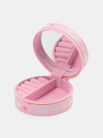 Sinsay - Šperkovnice z imitace kůže s přihrádkami a zrcátkem Hello Kitty - růžová