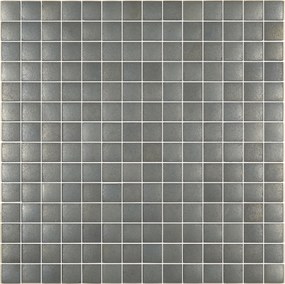 Hisbalit Skleněná mozaika šedá; stříbrná Mozaika 720 2,5x2,5 (33,3x33,3) cm - 25720MH