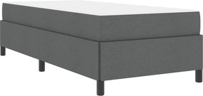 Postel s boxspringem Tmavě šedá 90 x 200 cm textil 3398830