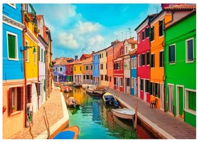 Fototapeta - Colorful Canal in Burano