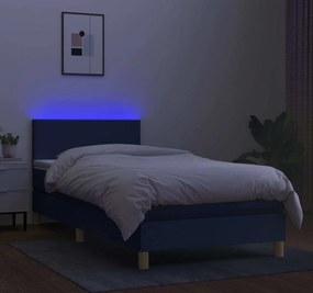 vidaXL Box spring postel s matrací a LED 100x200 cm textil [3133539] Barva: krémová