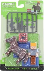 WIKY Stavebnice Magnet World Bojovník s koněm / Plast / Na kartě / 6+