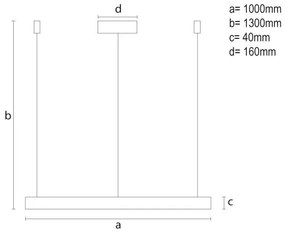 LED Stmívatelný lustr na lanku LED/72W/230V 3000-6500K + dálkové ovládání