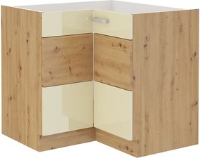 Kuchyňská skříňka Artisan 90x90 DN 2F BB Barva dvířek krémová lesk