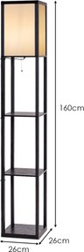Costway 3-úrovňová stojací lampa Police Moderní stojací lampa