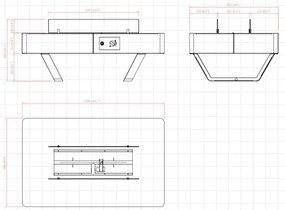 Planika Rio Table GAS - Venkovní plynový krb 46x106 cm 10kW