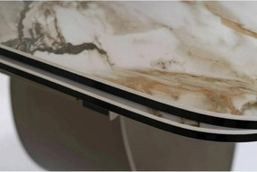 Jídelní rozkládací stůl Infinity 160/240 cm keramika bílý mramor/měděný