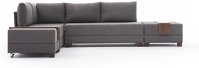 Atelier del Sofa Rohová sedací souprava Fly Corner Sofa Bed Left - Brown, Hnědá