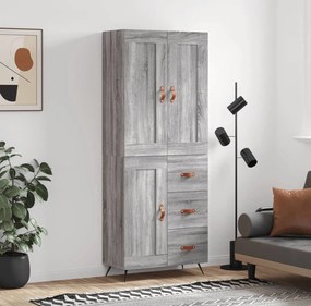 vidaXL Skříň highboard 69,5 x 34 x 180 cm kompozitní dřevo [3199981] Barva: šedá sonoma