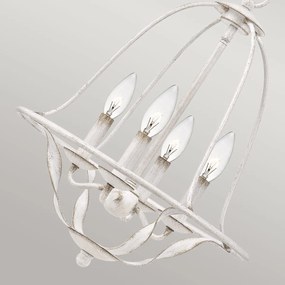 Elstead BRADBURY kovový Farmhouse lustr 40 cm bílý 4xE14