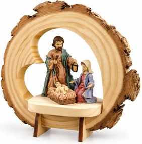 AMADEA Dřevěný betlém s figurkami, masivní dřevo, 15 cm, český výrobek