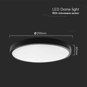 LED Koupelnové stropní svítidlo se senzorem LED/18W/230V IP44 4000K pr. 29 cm+DO