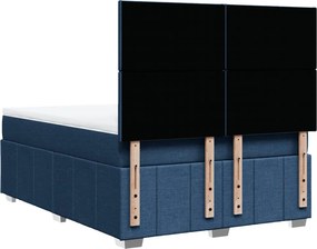 Box spring postel s matrací modrá 160x200 cm textil 3291718