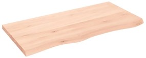 vidaXL Nástěnná police 100x50x(2-4) cm neošetřené masivní dubové dřevo