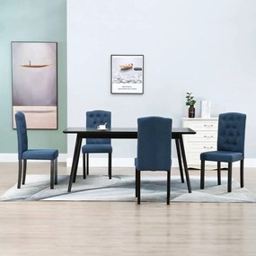 Petromila Jídelní židle 4 ks modré textil