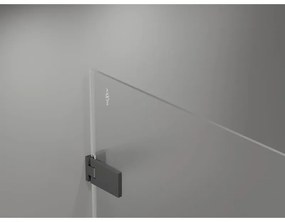 Mexen, Mexen Lunar-F skládací levé sprchové dveře 80 cm, transparentní, pistolový kov - 836-080-000-95-00-L