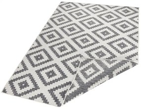 Hanse Home, Kusový koberec Twin-Wendeteppiche 103132 grau creme – na ven i na doma, 80x150, šedá, chodba / předsíň