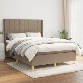 Box spring postel s matrací taupe 140x200 cm textil 3131997