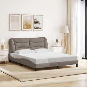 Rám postele s LED bez matrace Hvar Taupe 160x200 cm Látka 3213715