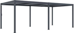 Hliníková bioklimatická pergola s lamelami BestBerg BBP-18G / 6 x 3 m / šedá