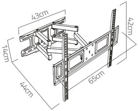 Univerzální držák na TV Humberg pro televizory 32-70 palců do 45 kg