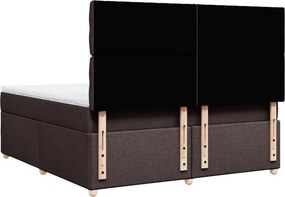 Box spring postel s matrací tmavě hnědá 180x200 cm textil 3291369