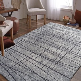 Moderní abstraktní šedý koberec Šířka: 200 cm | Délka: 290 cm