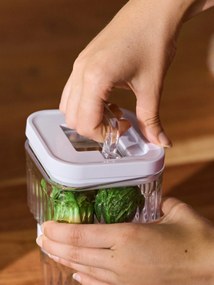 Sinsay - Sada vroubkovaných dóz na potraviny s víčky 2pack - clear