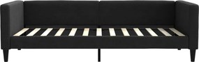 Válenda s přistýlkou černá 100 x 200 cm textil 3196585