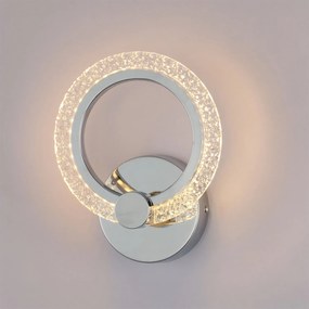 Toolight Toolight, LED nástěnné svítidlo 22x19cm, 8W, 3000K, LHJ067-W, chromová, OSW-60035