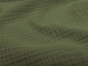 Biante Mušelínový povlak na polštář MSN-022 Tmavý olivově zelený 30 x 50 cm
