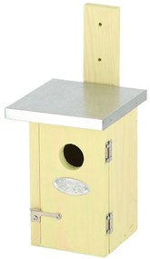 Ptačí budka Simi, 25,5x11,5x13,5 cm, dřevo/kov, hnědá