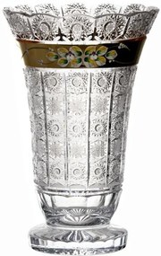 Váza 500K Zlato, barva čirý křišťál, výška 355 mm