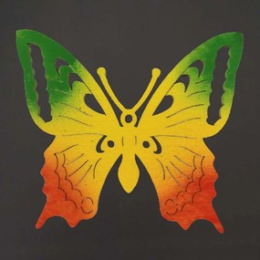AMADEA Dřevěná dekorace barevná motýl 8 cm