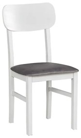 Drewmix jídelní židle LEO 3 dřevo: bílá, potahový materiál: látka, opěradlo: černá