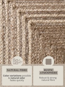 Hanse Home, Běhoun Juno 106329 Natural White Brown, 80x200, hnědá, chodba / předsíň