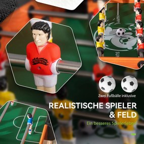 Stolní fotbálek, stolní fotbálek, 2 míčky, protiskluzové rukojeti, pro dospívající dospělé, výsledková tabule, MDF, kov, barevné provedení