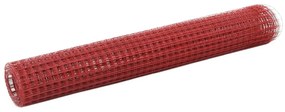 Pletivo ke kurníku ocel PVC vrstva 10 x 1 m červené 143661