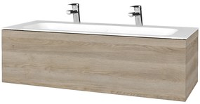 Dřevojas Koupelnová skříň VARIANTE SZZ 120 Varianta: N01 Bílá lesk / D01 Beton