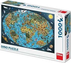 DINO Kreslená mapa světa / 1000 dílků / od 15 let