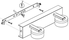 Eglo 96542-LED Stmívatelné koupelnové nástěnné svítidlo ROMENDO 2xLED/7,2W/ IP44