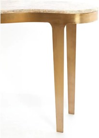 Konzolový stolek s mramorovou deskou v bronzové barvě/taupe 40x110 cm Giulio – Light &amp; Living