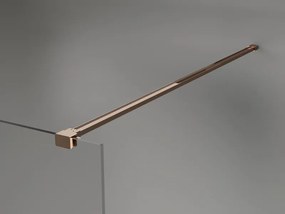 Mexen Lunar sprchová stěna levá 80 x 200 cm, 8mm čiré sklo, růžové zlato, 830-080-000-60-00-L