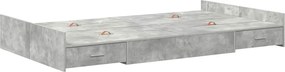 Rám postele s úložným prostorem Betonově šedá 120 x 190 cm 3335328