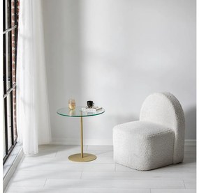 Asir | Odkládací stolek CHILL 50x50 cm zlatá/čirá | AS1586