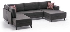 Atelier del Sofa Rohová sedací souprava Efsun - Anthracite, Antracitová