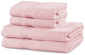 Set růžových ručníků DecoKing Niki, velikost 2*70x140+2*50x100