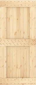vidaXL Posuvné dveře s kováním 90 x 210 cm masivní borové dřevo [3203148]